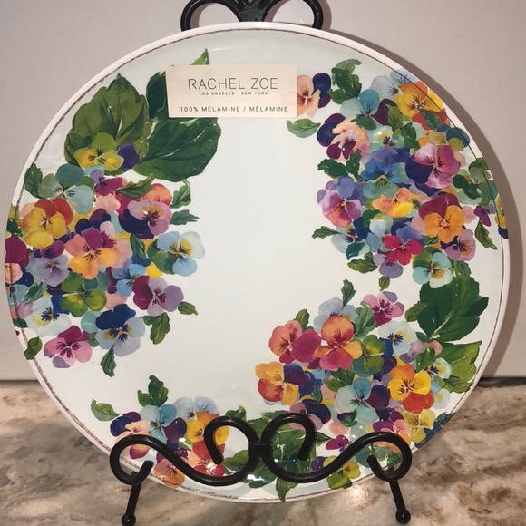 Rachel Zoe | Dining | Rachel Zoe Melamine Spring Pansy Dinner Plates 4 ...